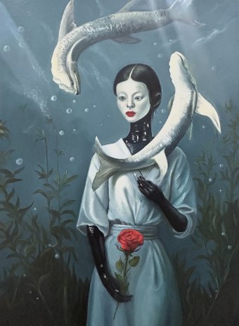 The depths of the subconscious Painting by Ecaterina Cazac