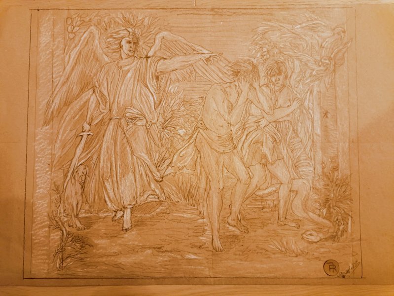 Adam and Eve Out of Paradise: Original Sin Painting by roberto ferrando
