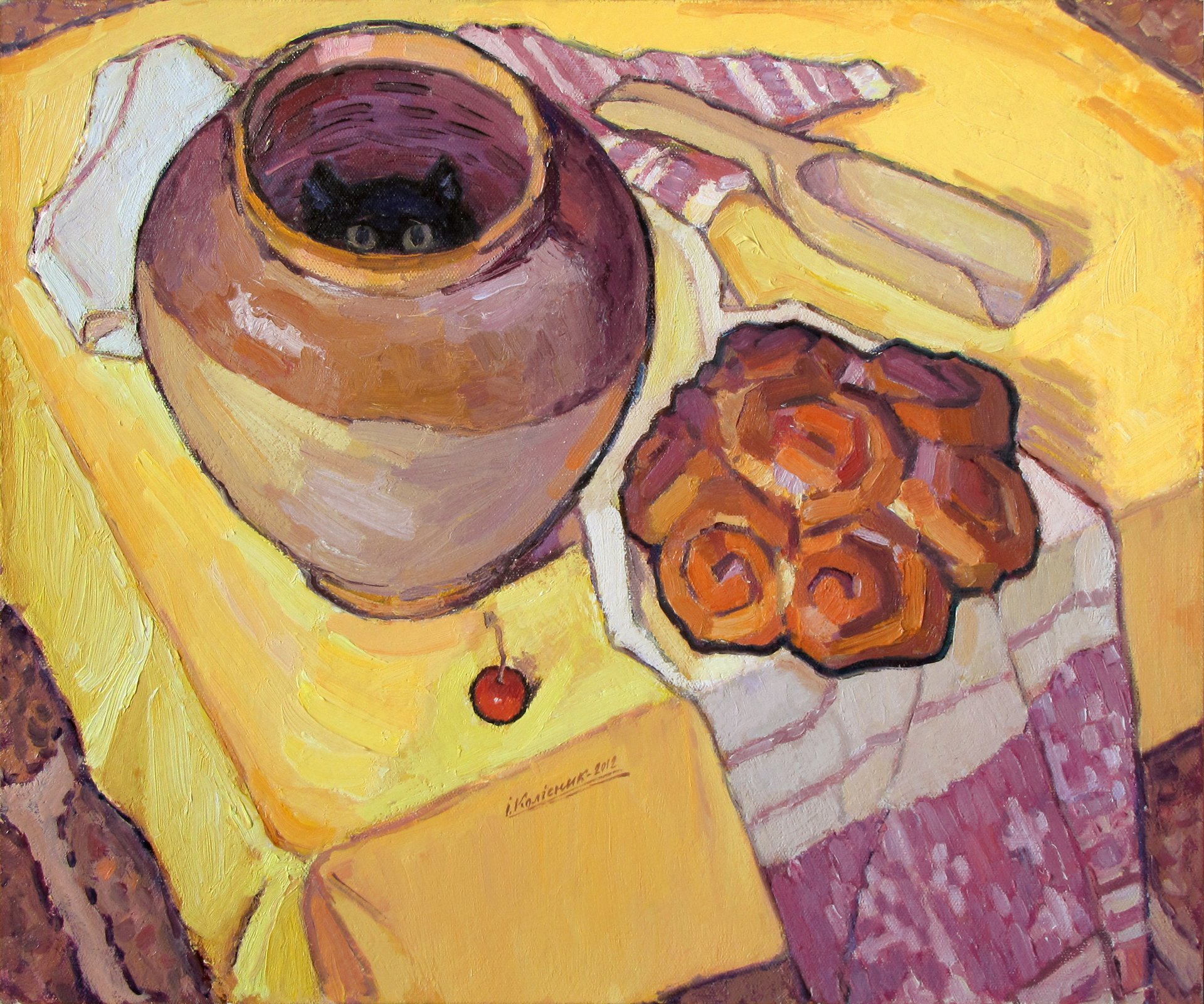 Yellow Still Life-2 Painting by Ivan Kolisnyk
