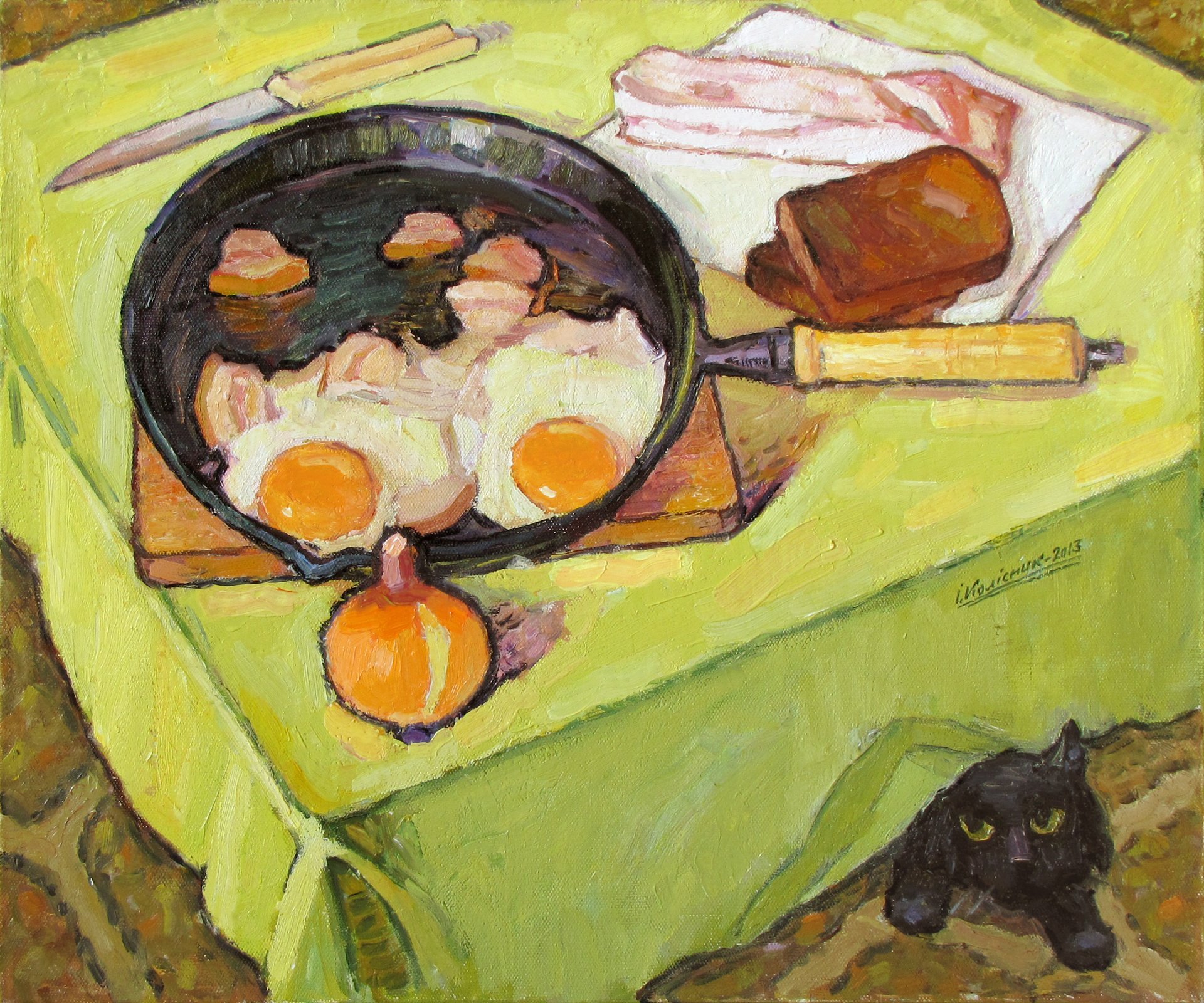 Ordinary Lunch Painting by Ivan Kolisnyk - Jose Art Gallery