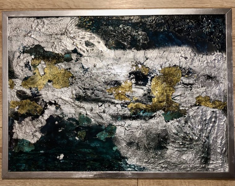 Flow of Silver Dreams and Colors Painting by Machnolga