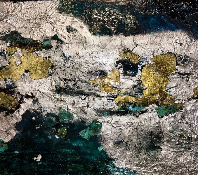 Flow of Silver Dreams and Colors Painting by Machnolga