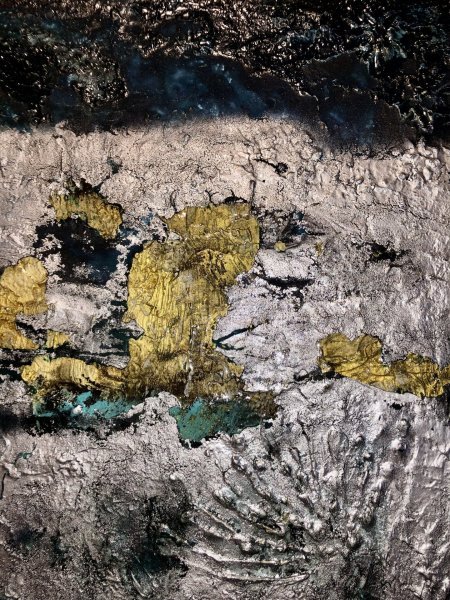 Flow of Silver Dreams and Colors Painting by Machnolga