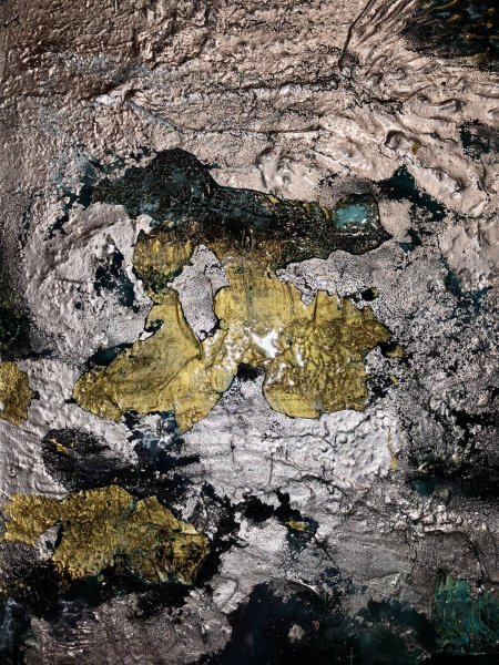 Flow of Silver Dreams and Colors Painting by Machnolga