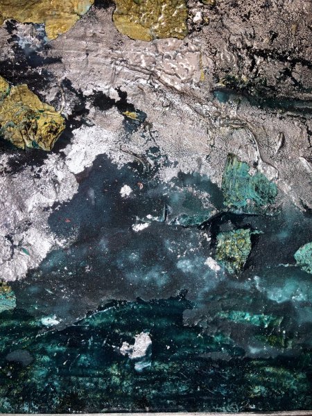 Flow of Silver Dreams and Colors Painting by Machnolga