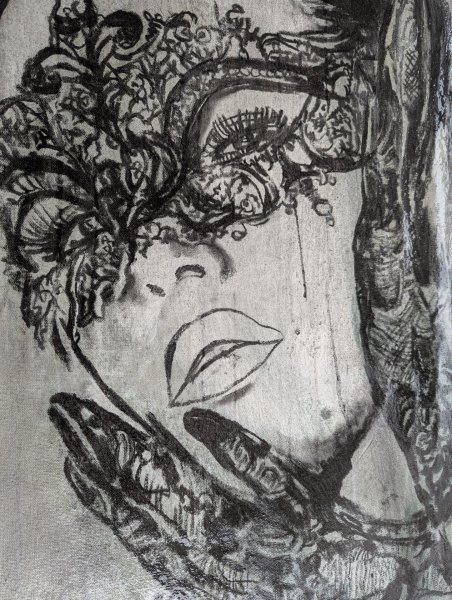 Calypso: The Hidden Woman Revealed Drawing - Oksana Almiz