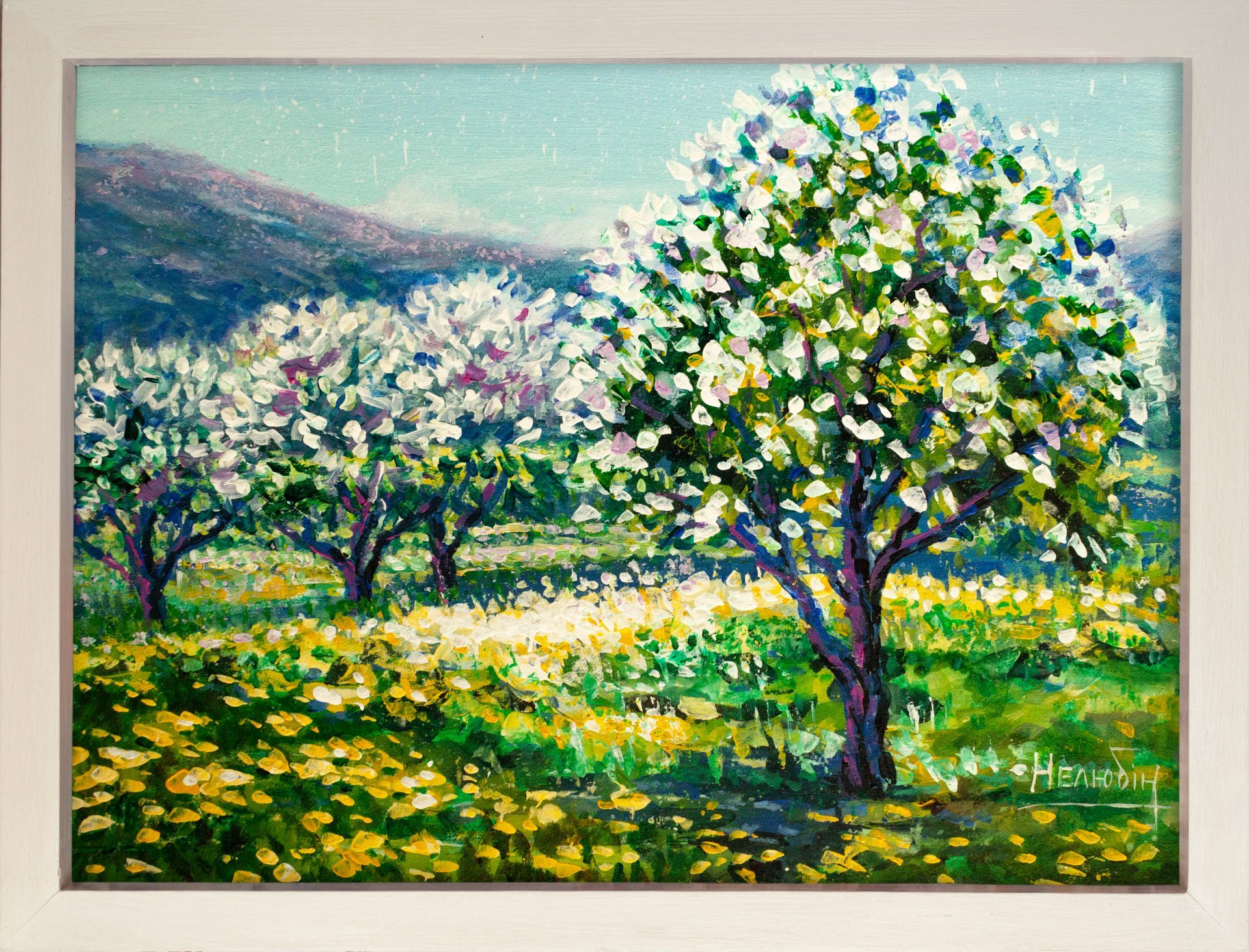 Spring Bloom: Vibrant Trees in Sunlight Sculpture - Oleksandr Neliubin