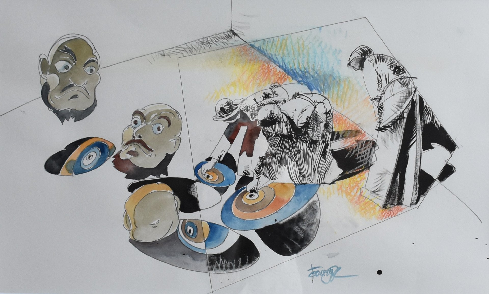 Moral Harvest Drawing - Roman Bonchuk - Jose Art Gallery