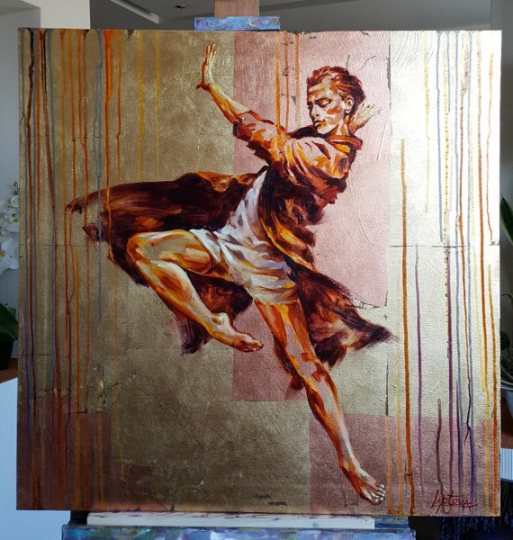Freedom dance Painting by Viktoria Lapteva