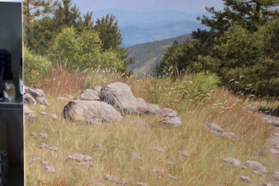 Rocky Road to the Cross Painting by Dejan Trajkovic