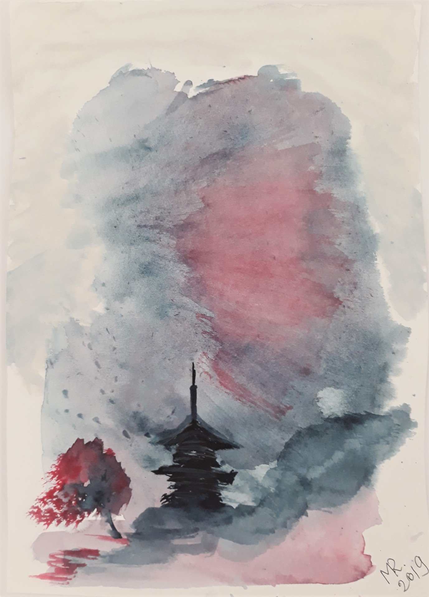 Storm. Drawing - Marie Ruda - Jose Art Gallery