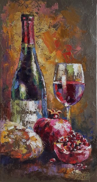 Astringency Of Red Wine Painting by Viktoria Lapteva