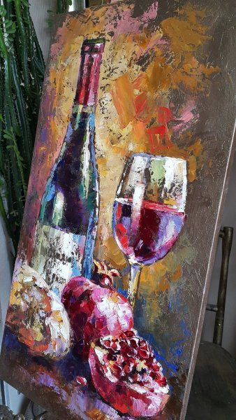 Astringency Of Red Wine Painting by Viktoria Lapteva