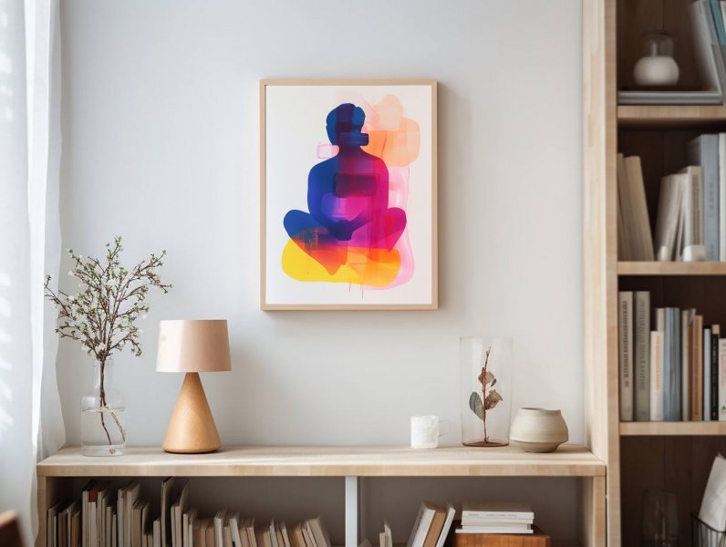 Silent Return Emotional Abstract Portrait Painting by Tatiana Taner