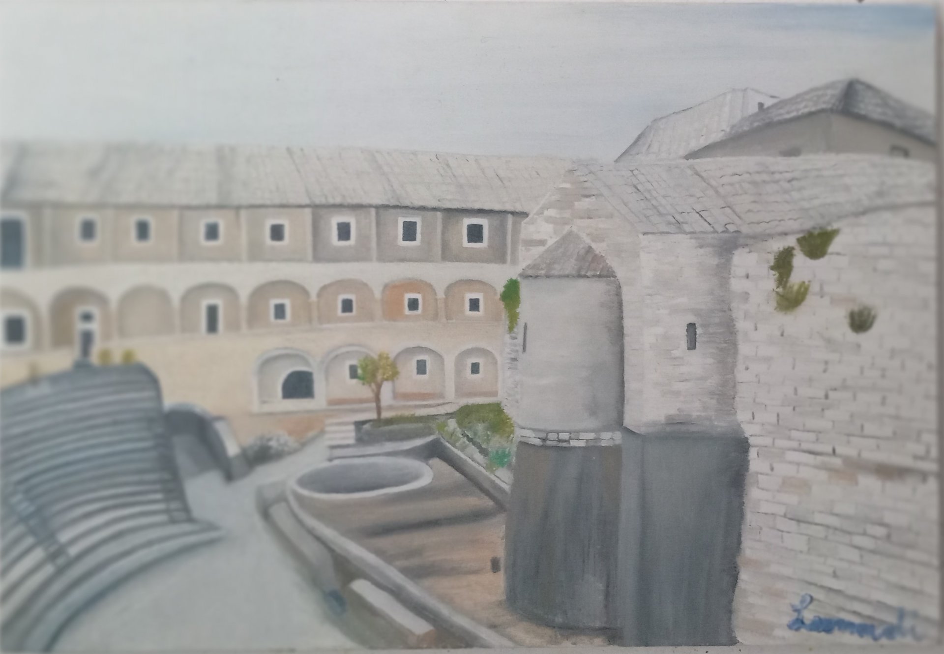 Italian Convent Painting by Sebastiana Leonardi