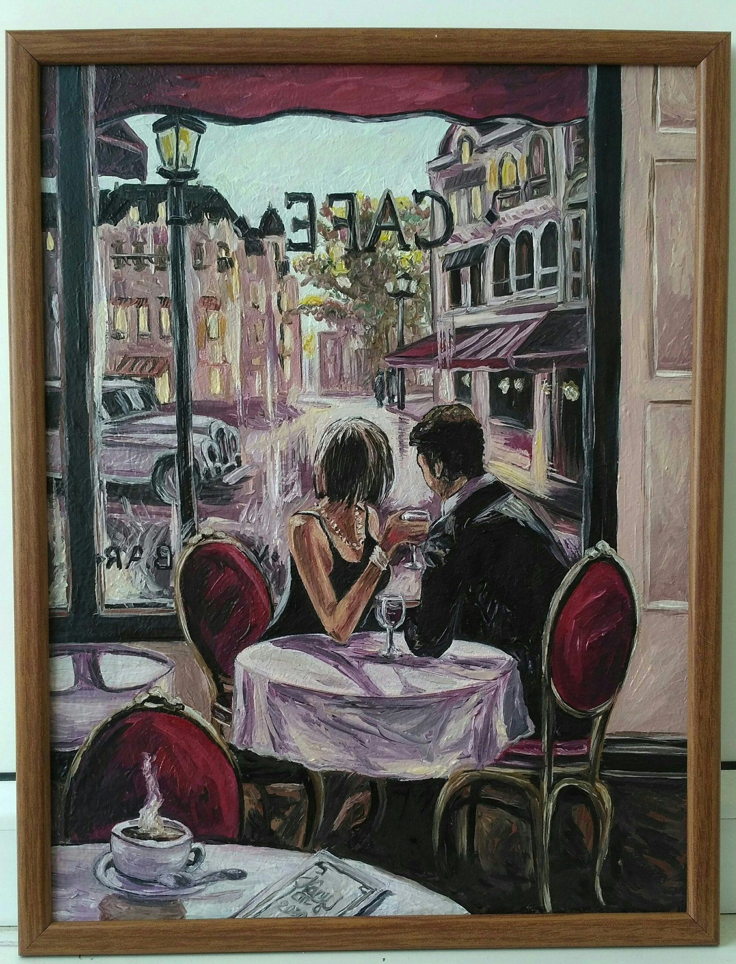 Cafe Drawing - Nataliia Kapusta - Jose Art Gallery