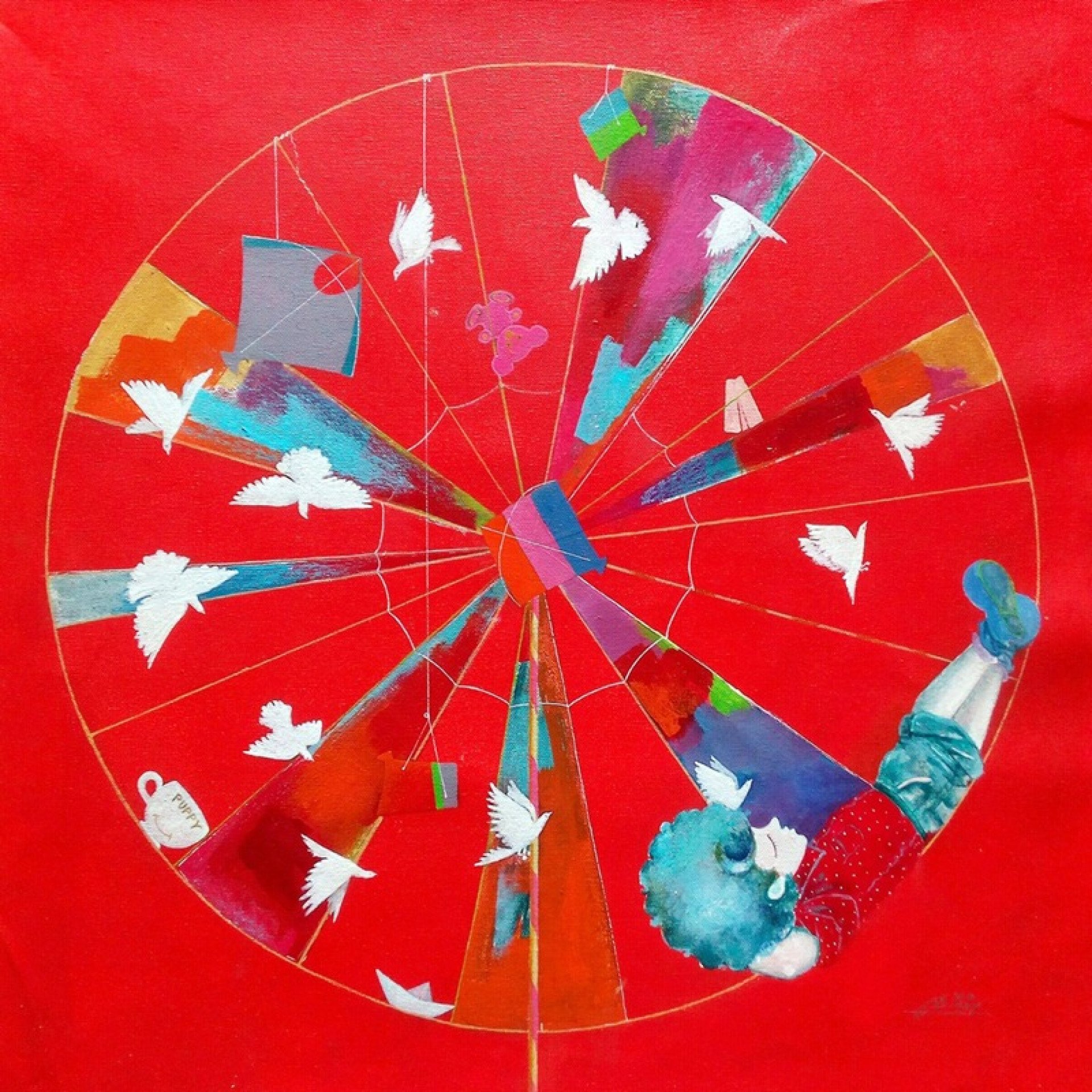 Souvenirs d'enfance vii Peinture de Shiv Kumar Soni