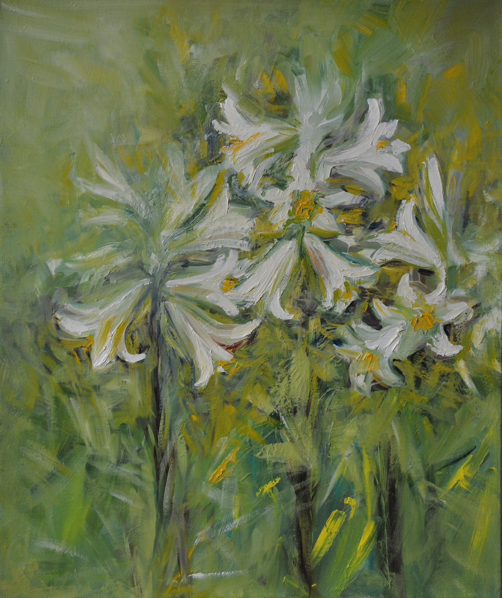 Lilies Painting by Lyubomyr Khudyak - Jose Art Gallery