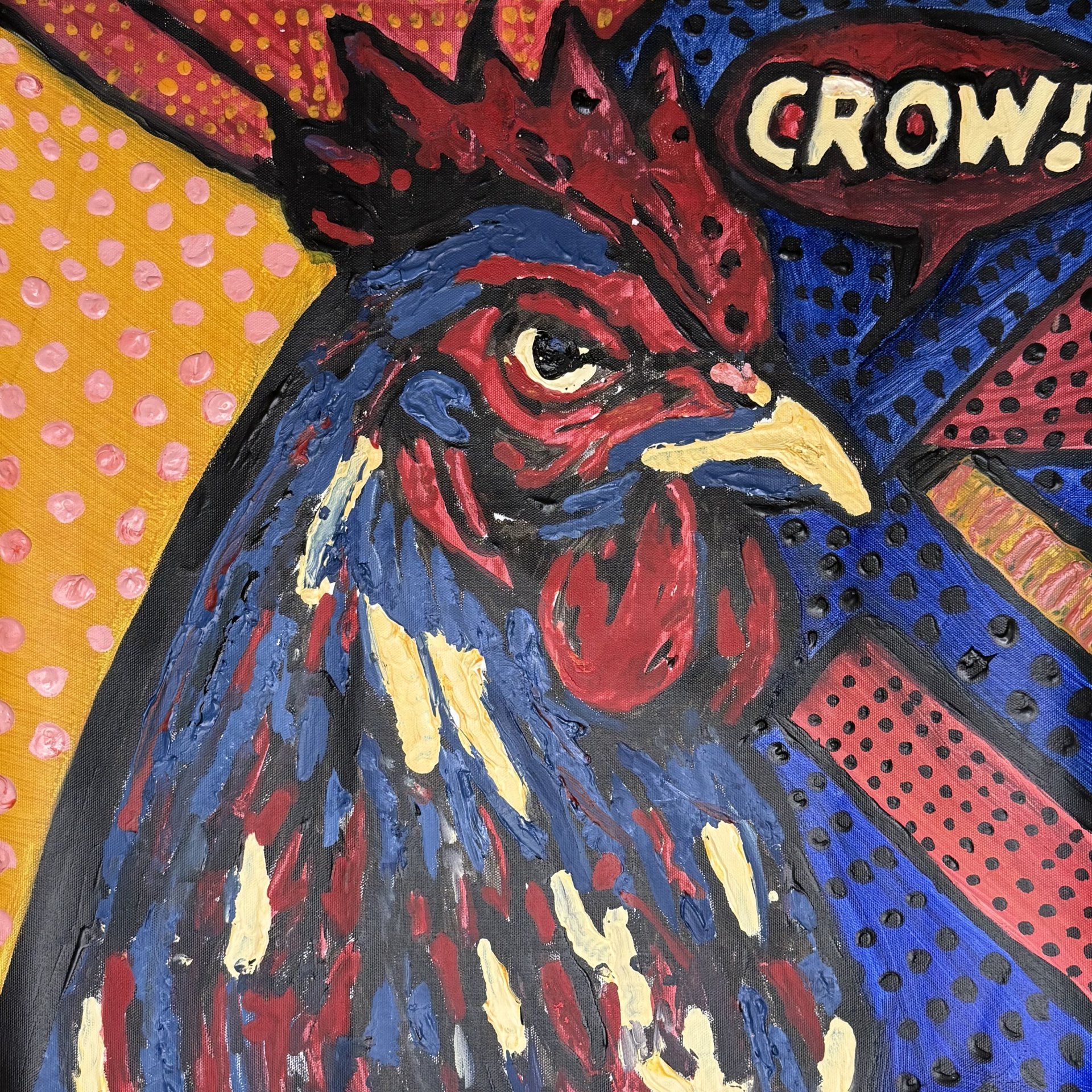 Crow - Acrylic Pop Art Painting by KAY - Jose Art Gallery