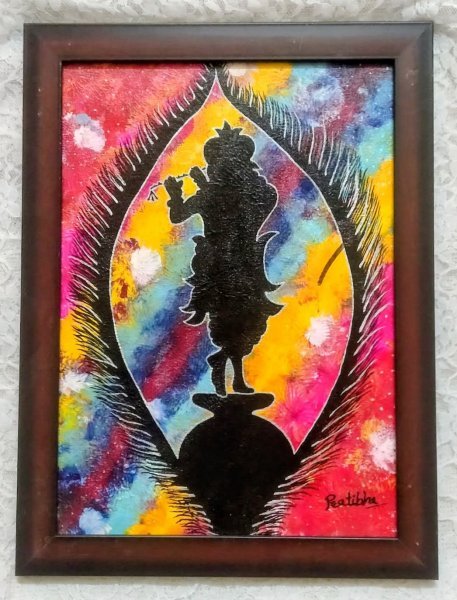 The Creator Krishna Divine Vision Painting by Pratibha Bilgi