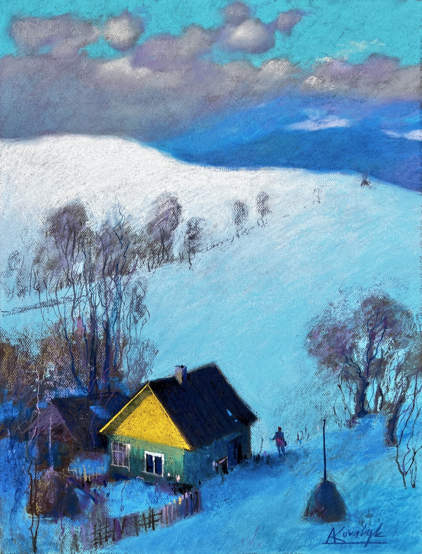 Carpathian Silence Drawing - Andrii Kovalyk