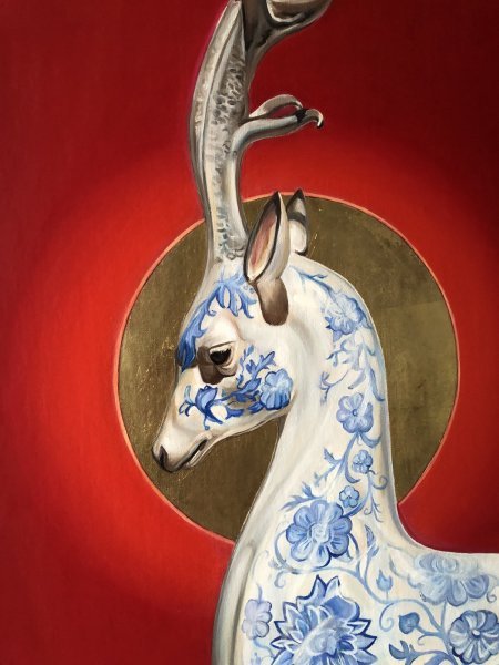 Solaris: La cierva y el poder del sol Pintura de Viktoryia Lautsevich