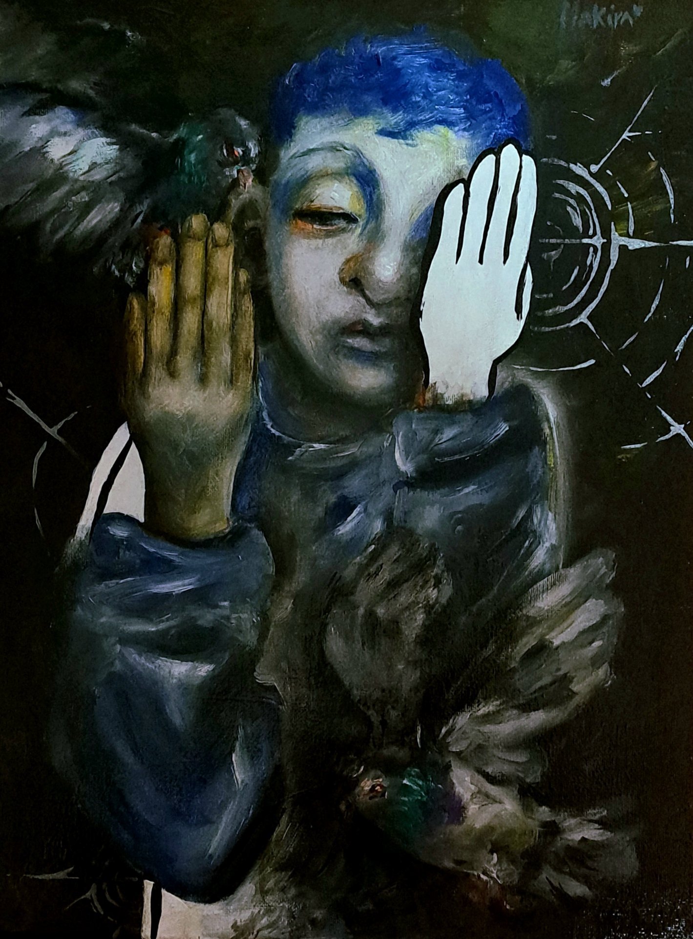 Silence of Thoughts Painting by Makira - Jose Art Gallery