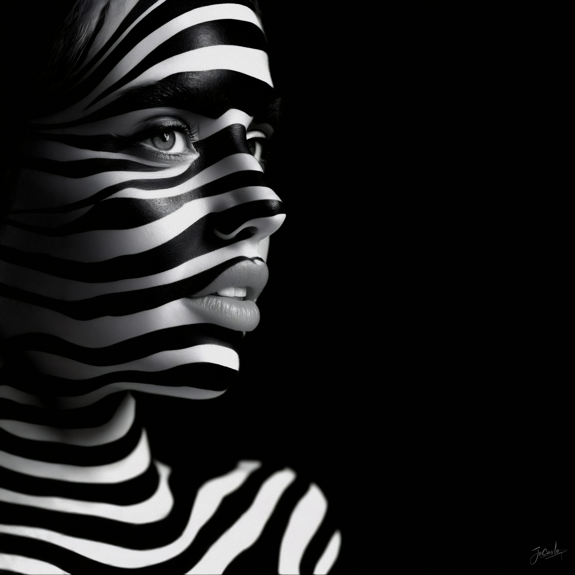 ZEBRA IDENTITY #5 (ELEGANCE) Painting by Jecaslo