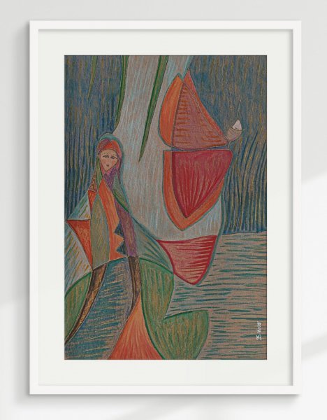 Thumbelina. Escape. Drawing - Ewa Dura - Jose Art Gallery