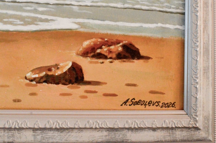 The Sea at Noon: Light and Waves Painting by Andrey Sobolev