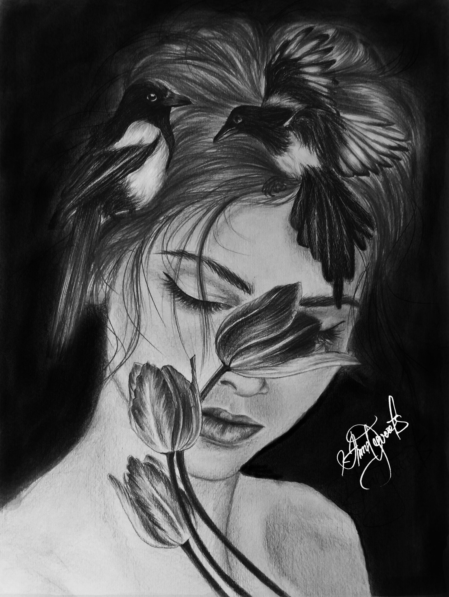 Awaiting Drawing - Anna Vyverets - Jose Art Gallery