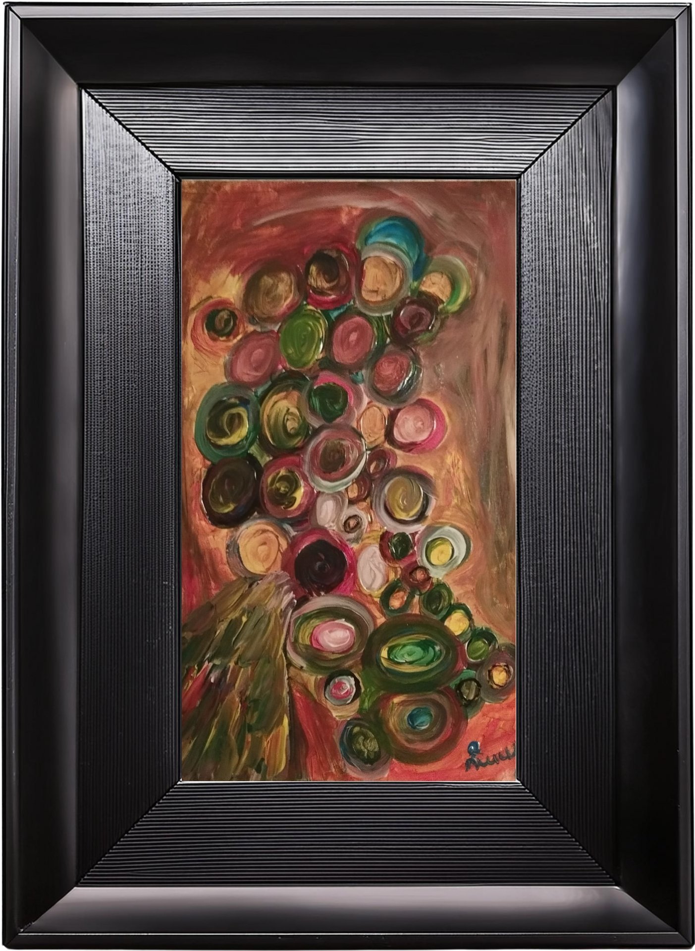 Harmony in Colorful Tree Circles Painting by Hannibal