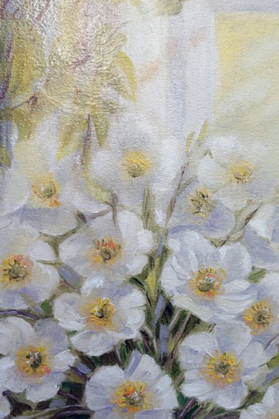 The silence of the white morning Painting by Viktor Babak