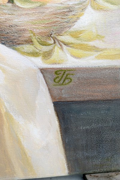 The silence of the white morning Painting by Viktor Babak