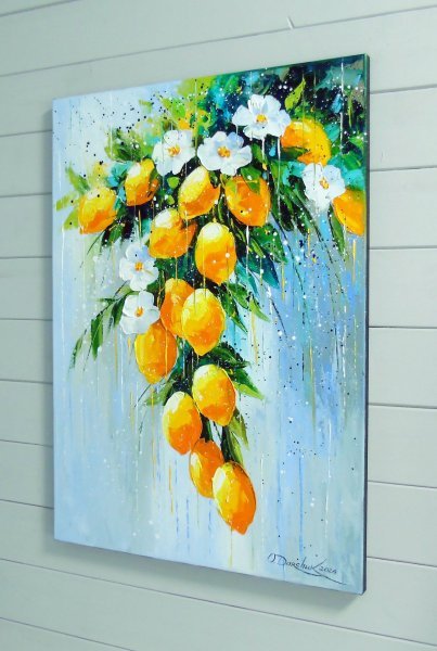 Lemon Flow Painting by Olha Darchuk - Jose Art Gallery