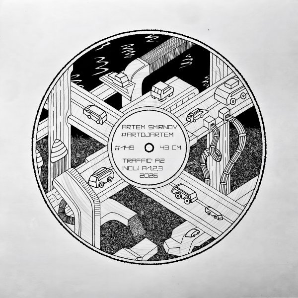 Traffic A2 Industry: Line Art Inspiration Painting by #artdjartem
