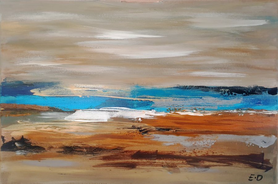 Coastal Encounter Drawing - Eddie Davidov - Jose Art Gallery