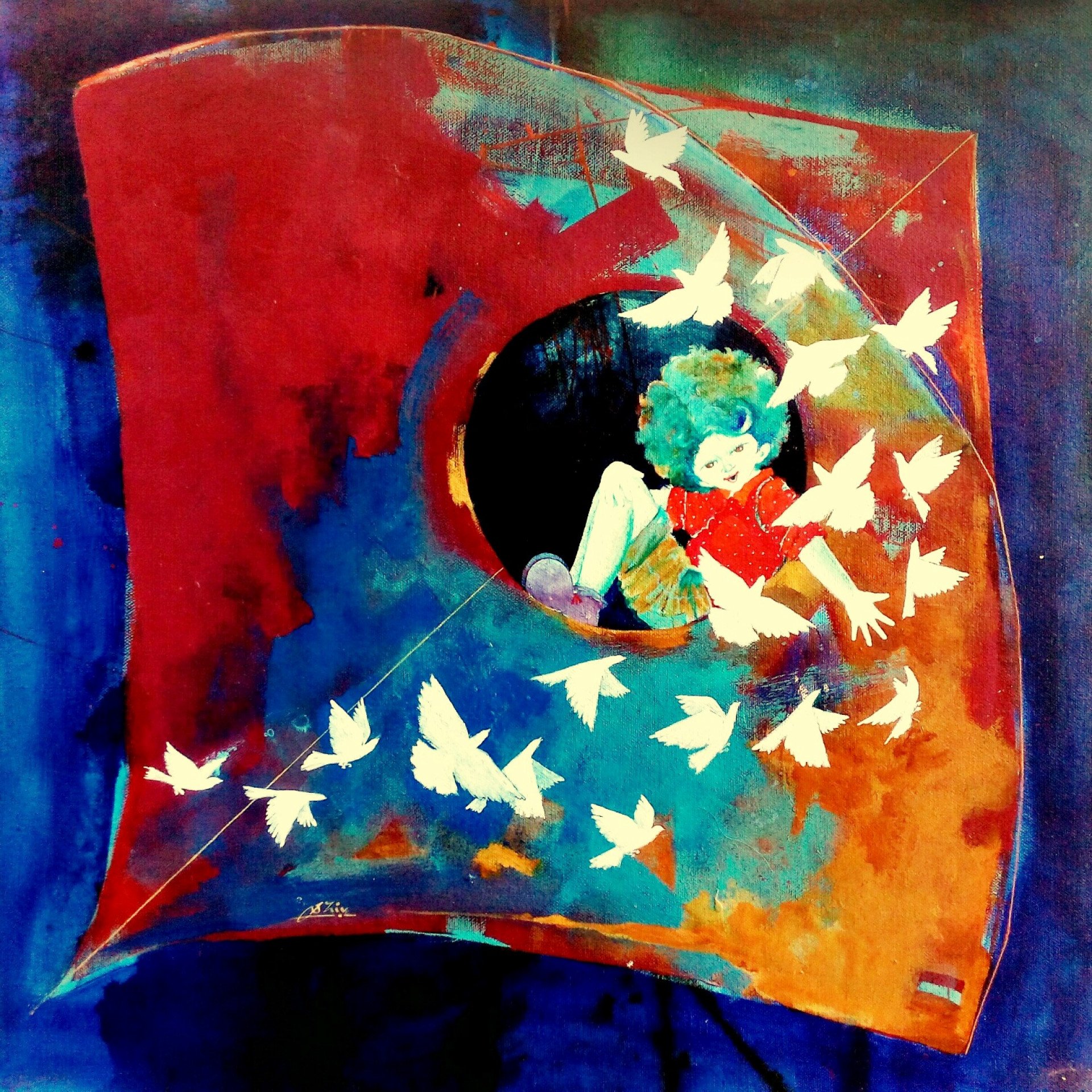 Passion of the childhood vi Painting by Shiv Kumar Soni