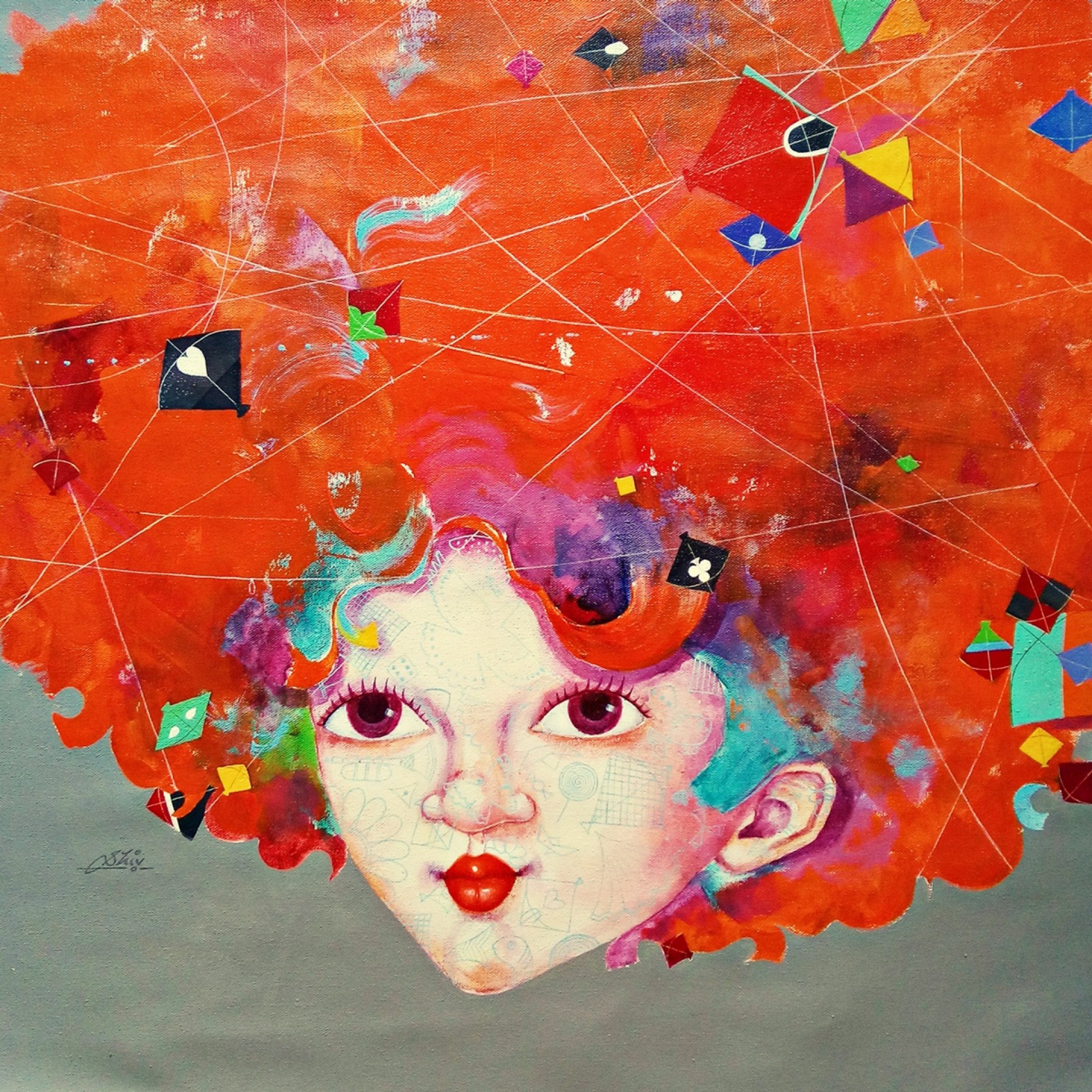The childhood xiii Drawing - Shiv Kumar Soni
