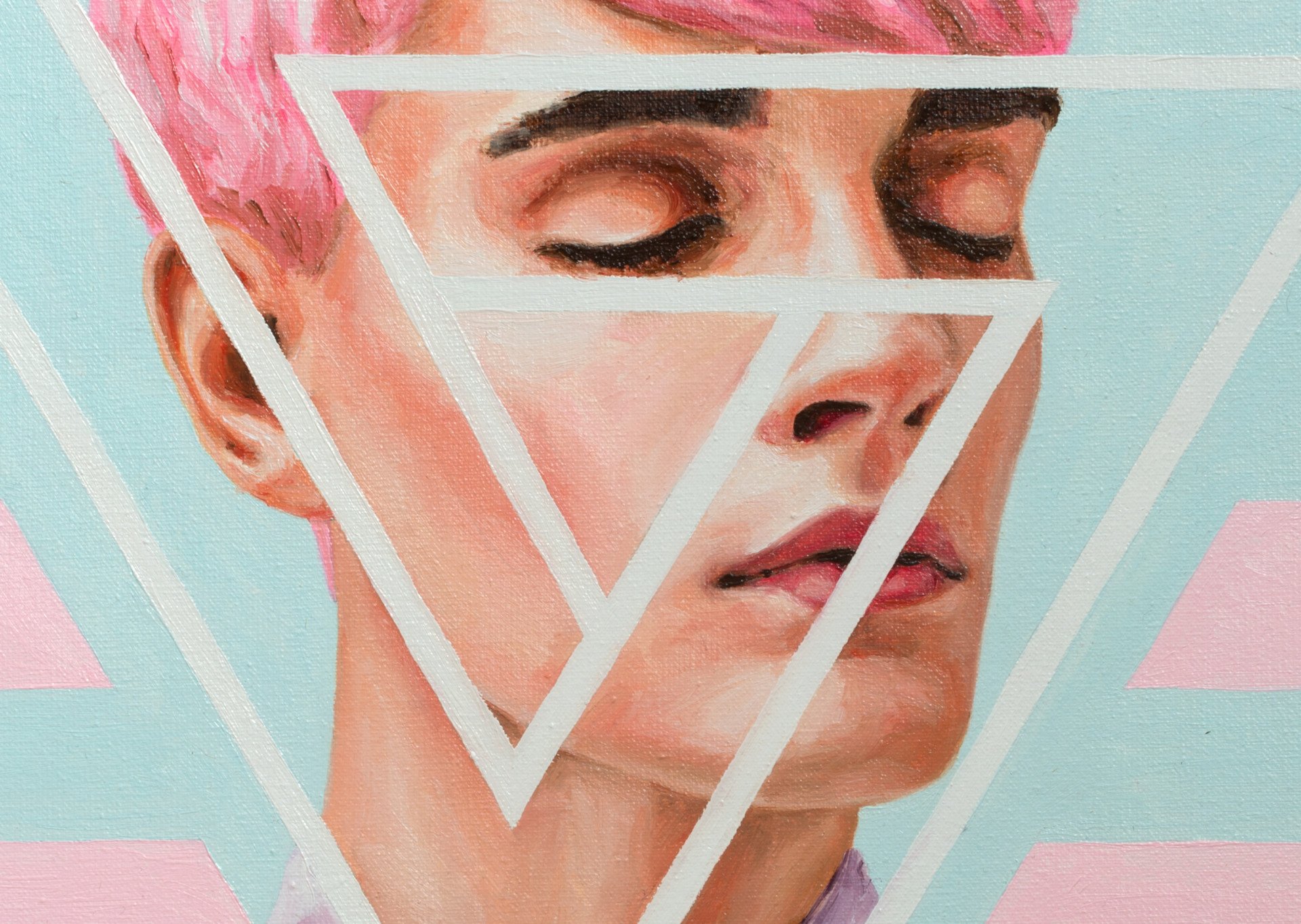 Penrose Triangle Painting by Oleksandr Balbyshev - Jose Art Gallery