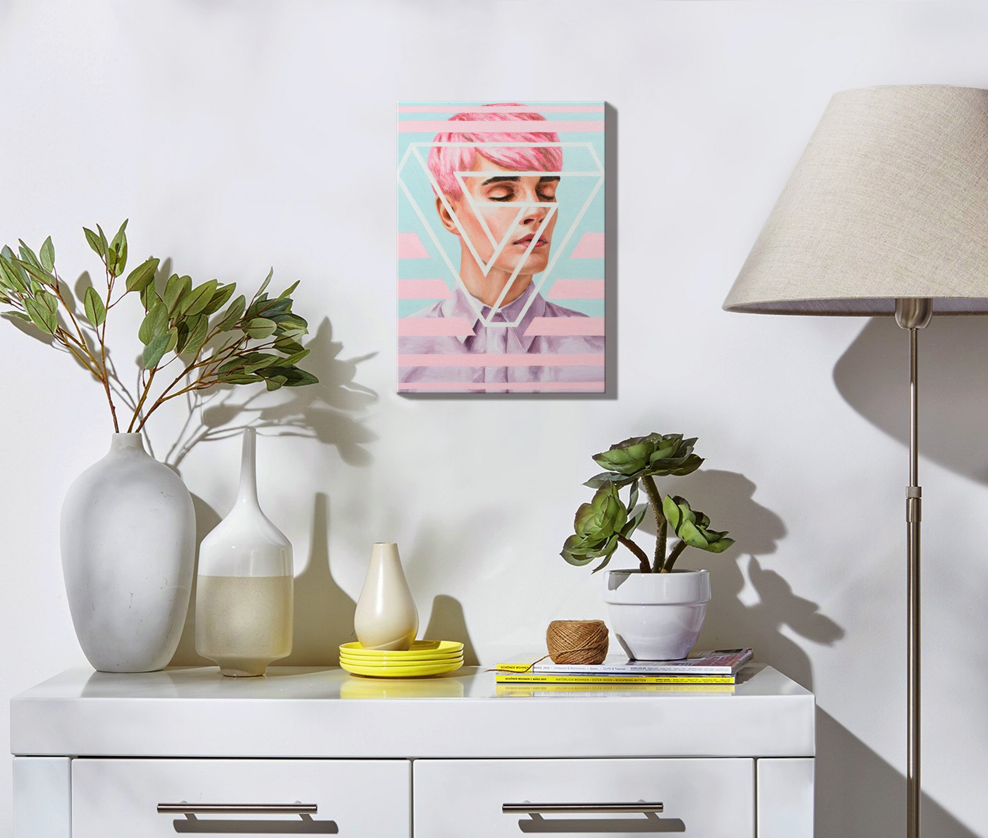 Penrose Triangle Painting by Oleksandr Balbyshev - Jose Art Gallery