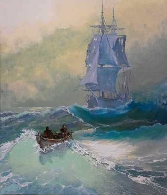 The Flying Dutchman Painting by Anton Zapotochny(Dovzhenko)
