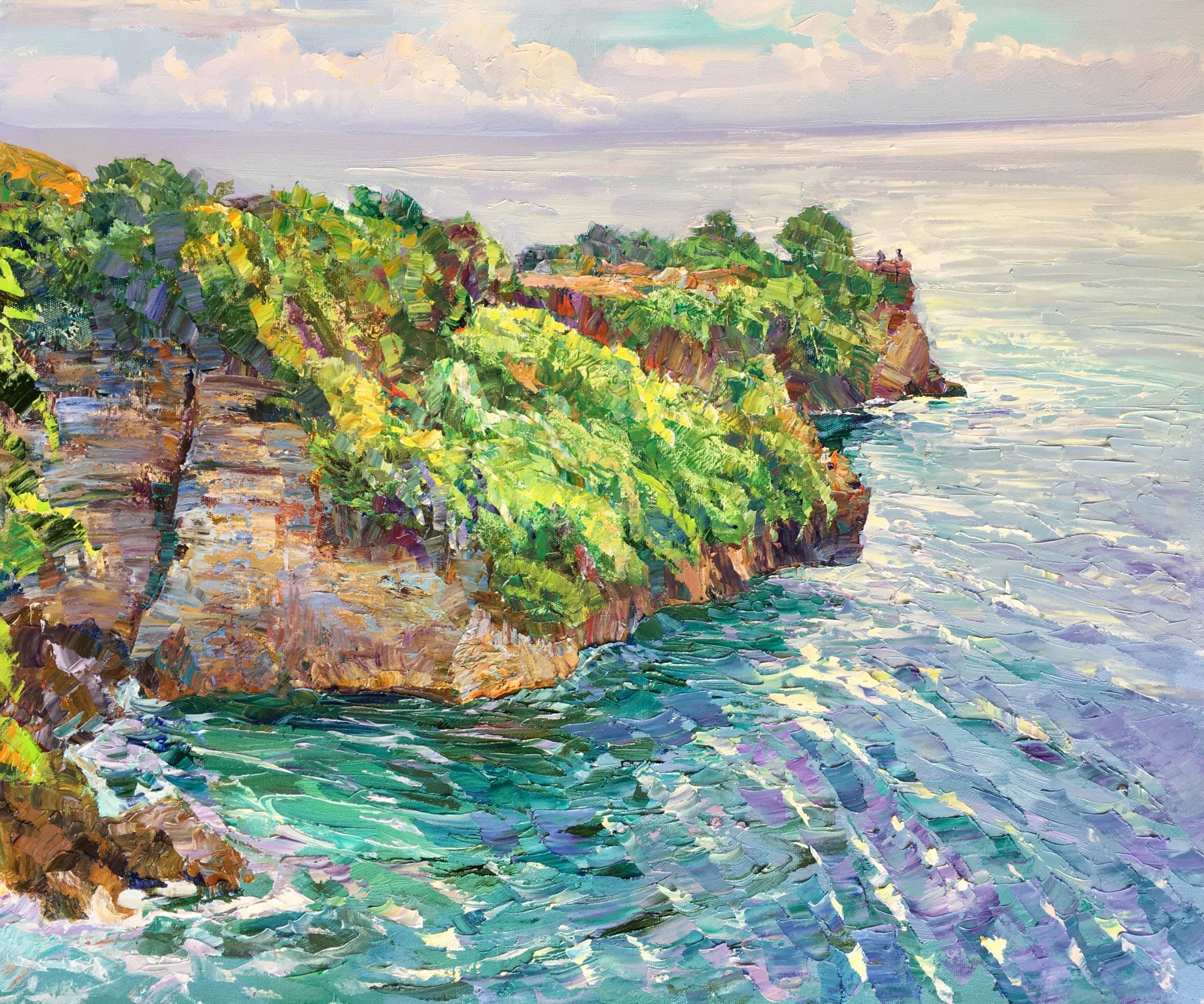 Bali - Color of the ocean Painting by Aleksandr Dubrovskyy