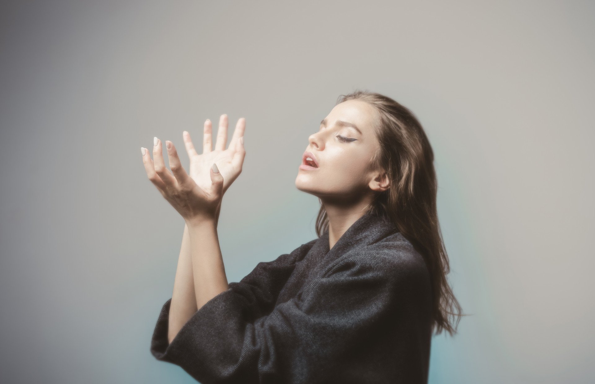 Maria in blue Photography - Fumes Fumes - Jose Art Gallery