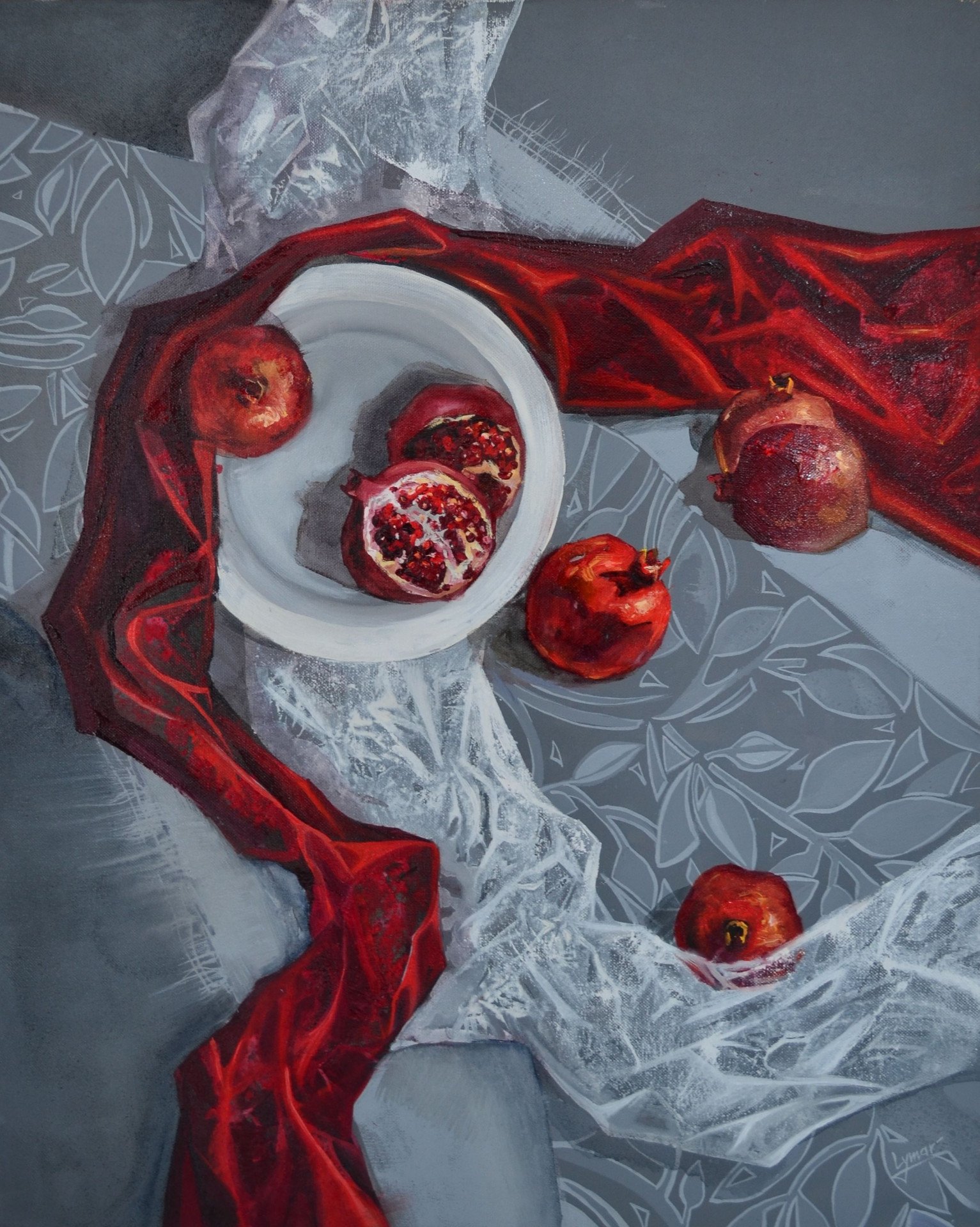 Garnet history Painting by Tatyana Lymar - Jose Art Gallery