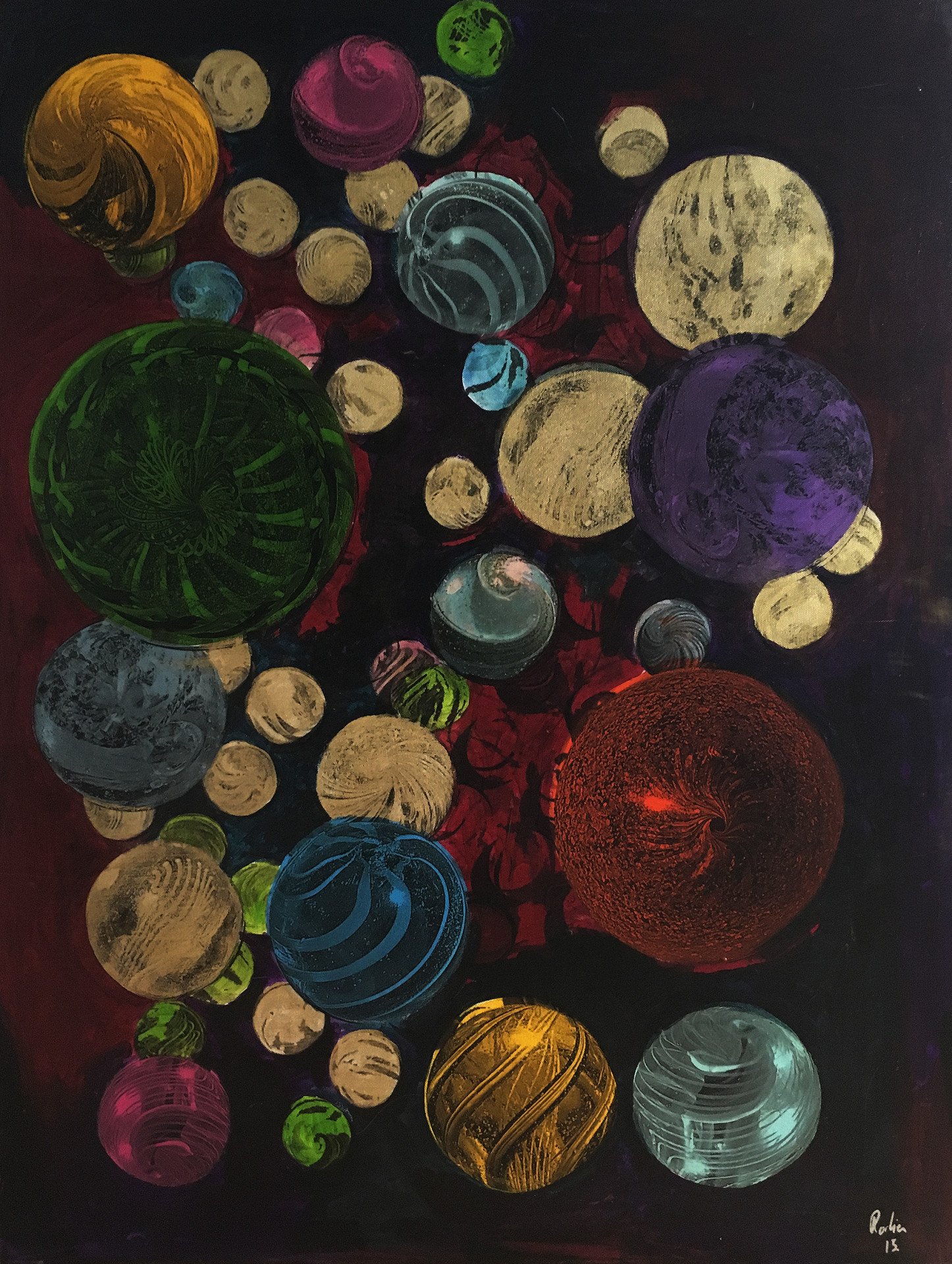 Strange Gallaxy Painting by Alain Rodier - Jose Art Gallery