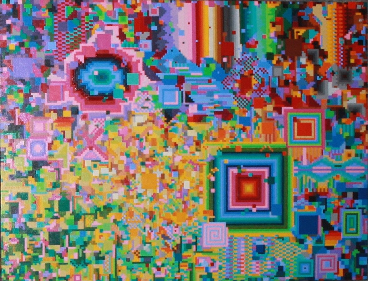 Historia de amor pixelada Pintura de Dick Jose Santos