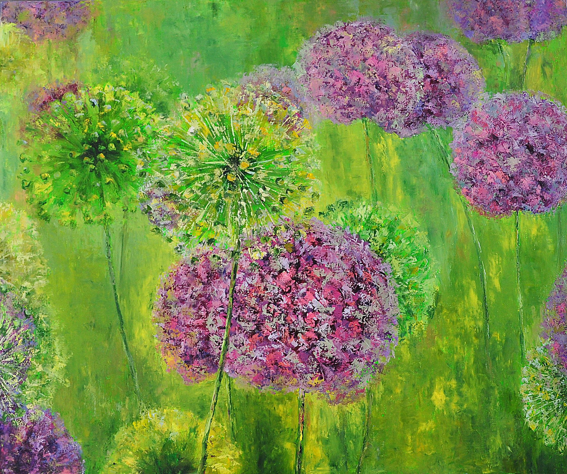 Allium Painting by Tetiana Korol' - Jose Art Gallery