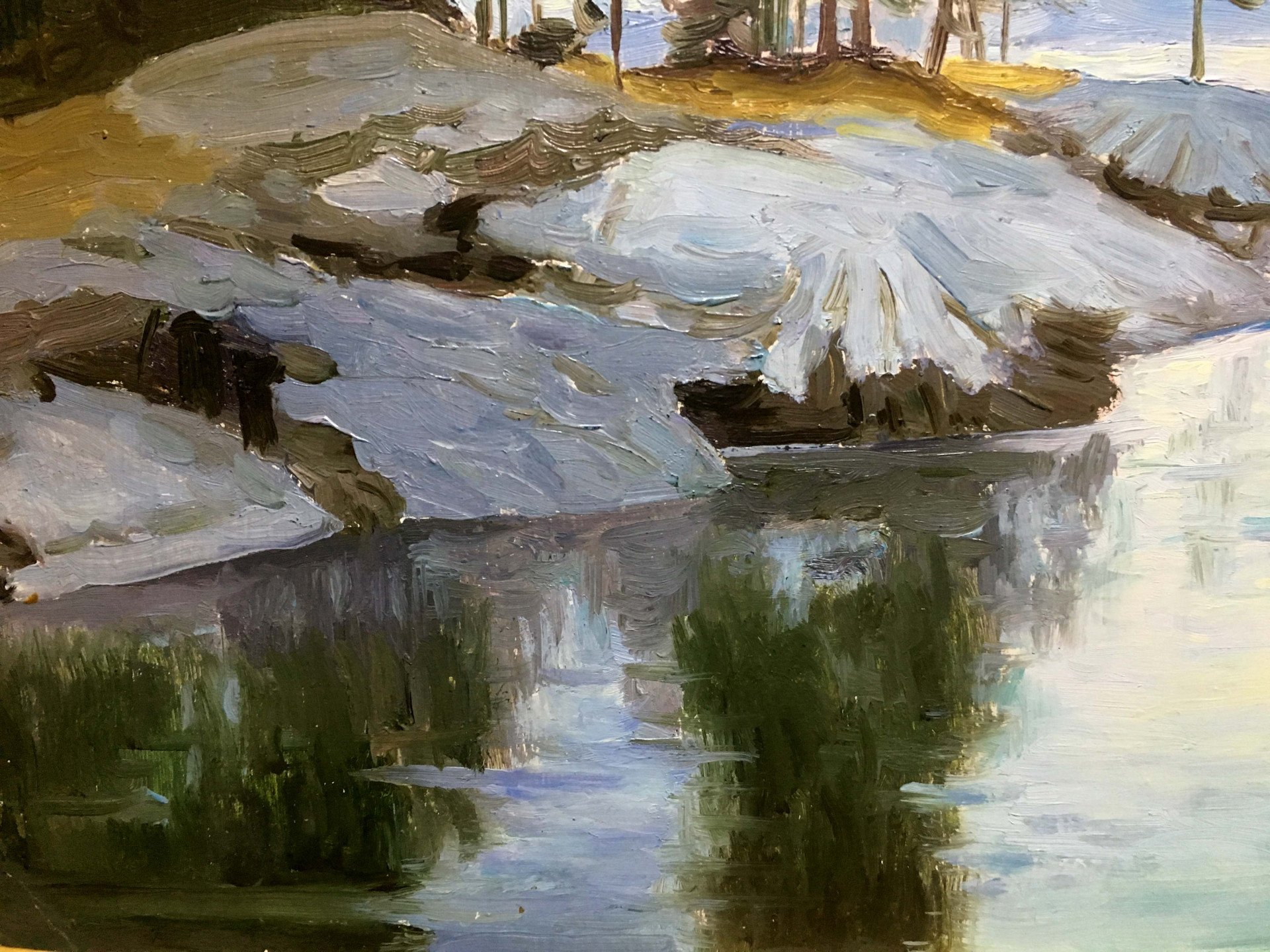 Oil painting River Painting by Andrii Zhyvodorov - Jose Art Gallery