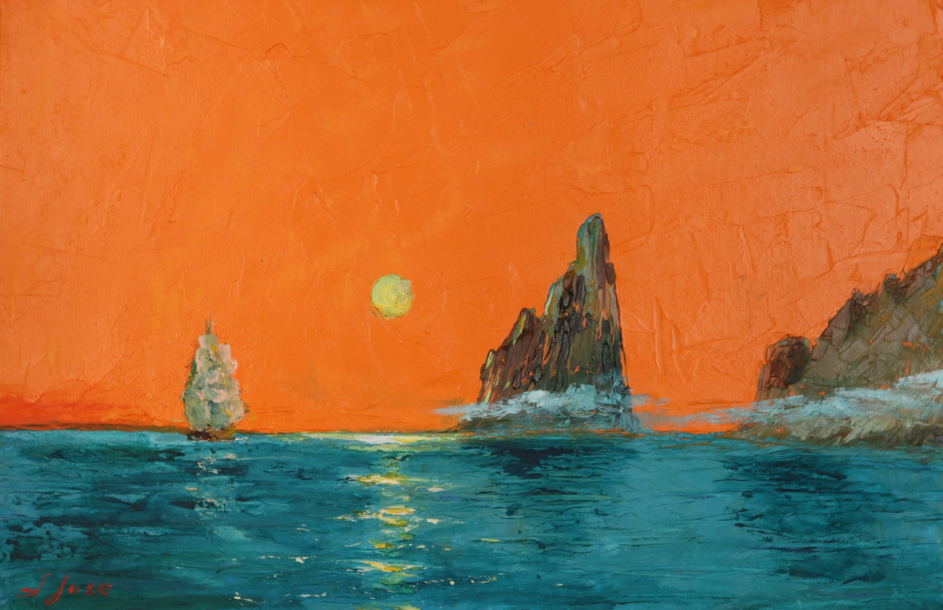 Sunset Painting by Alexander Jose - Jose Art Gallery